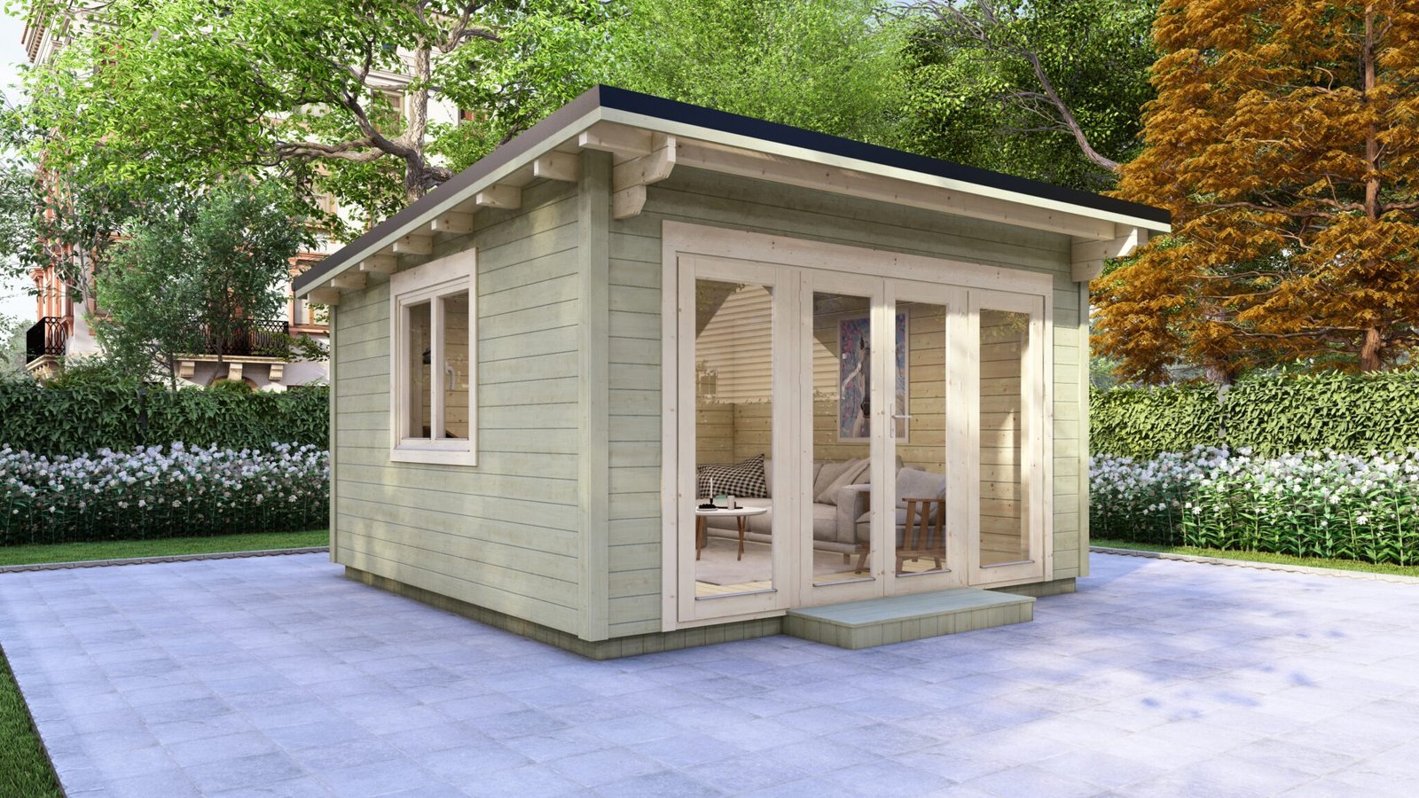 Kildare Log Cabin 4m x 3m - Log Cabins & Homes -MyCabin.ie