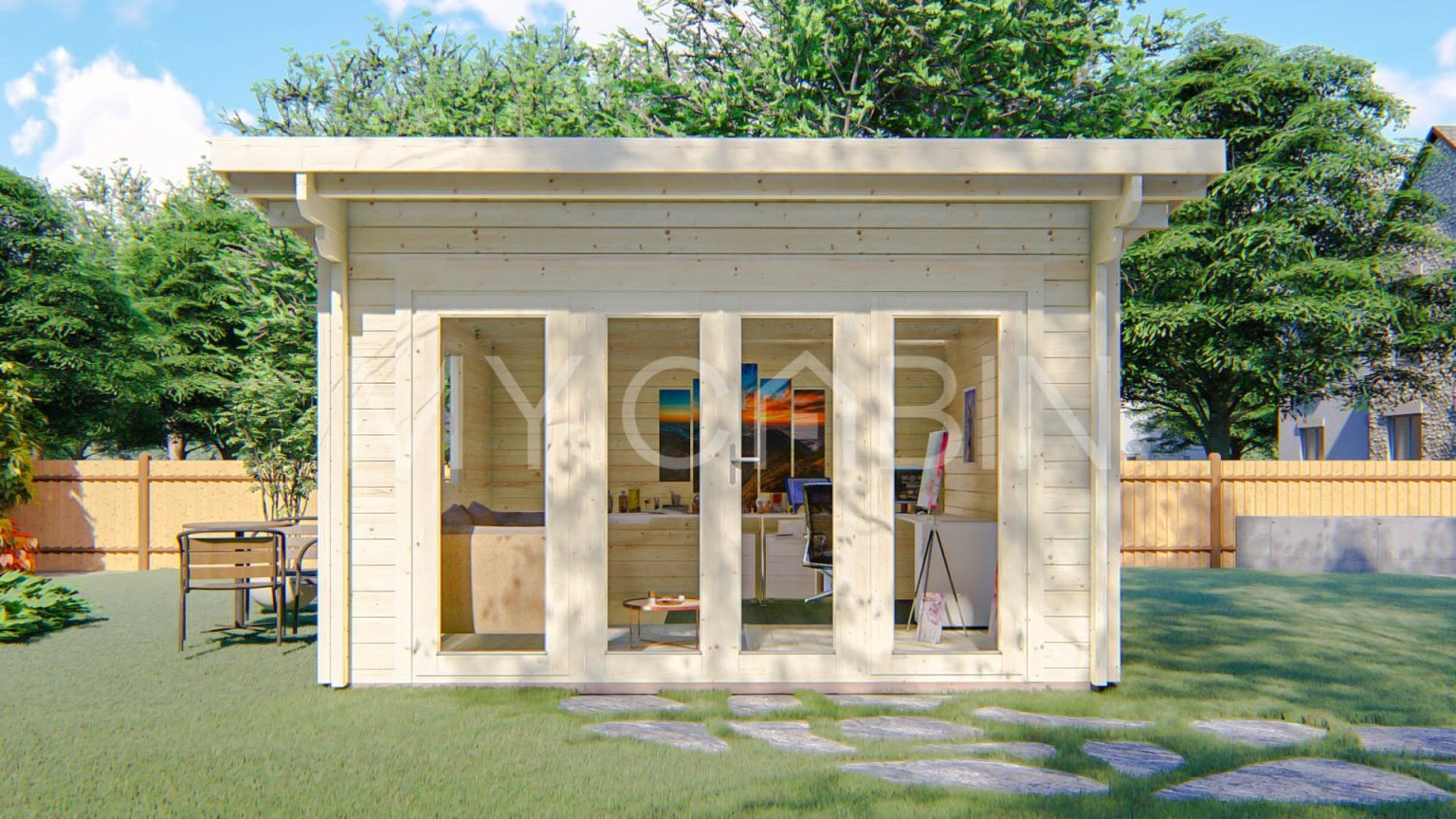 Kildare Log Cabin 4m x 3m - Log Cabins & Homes -MyCabin.ie