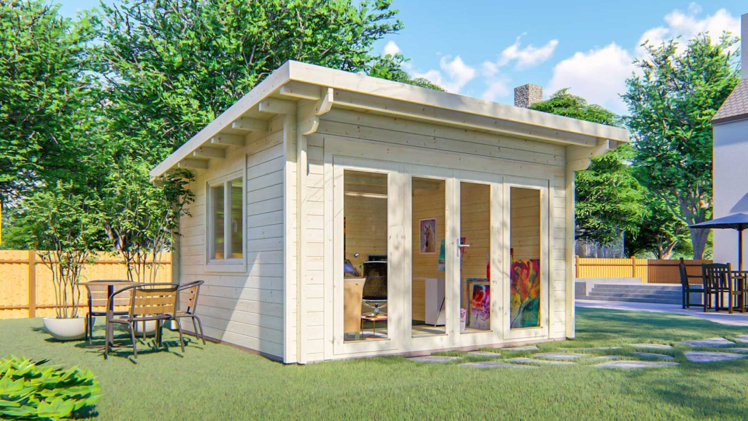 Kildare Log Cabin 4m x 3m - Log Cabins & Homes -MyCabin.ie